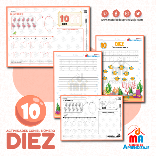 Fichas de aplicación “El número 9” : Material de Aprendizaje