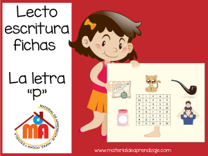 La letra P: Lecto-escritura - Material de Aprendizaje