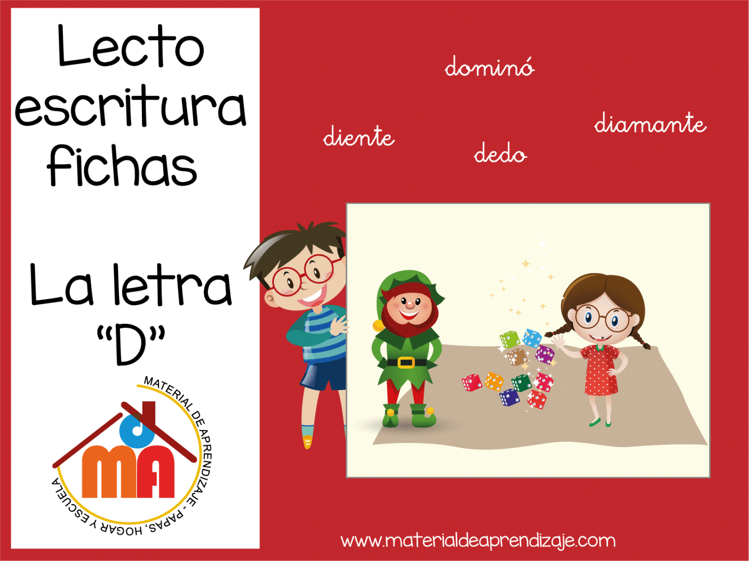 La letra D: Lecto-escritura “Material de aprendizaje” : Material de ...