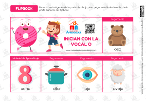 La vocal o: Lecto-escritura “Material de aprendizaje” : Material de ...