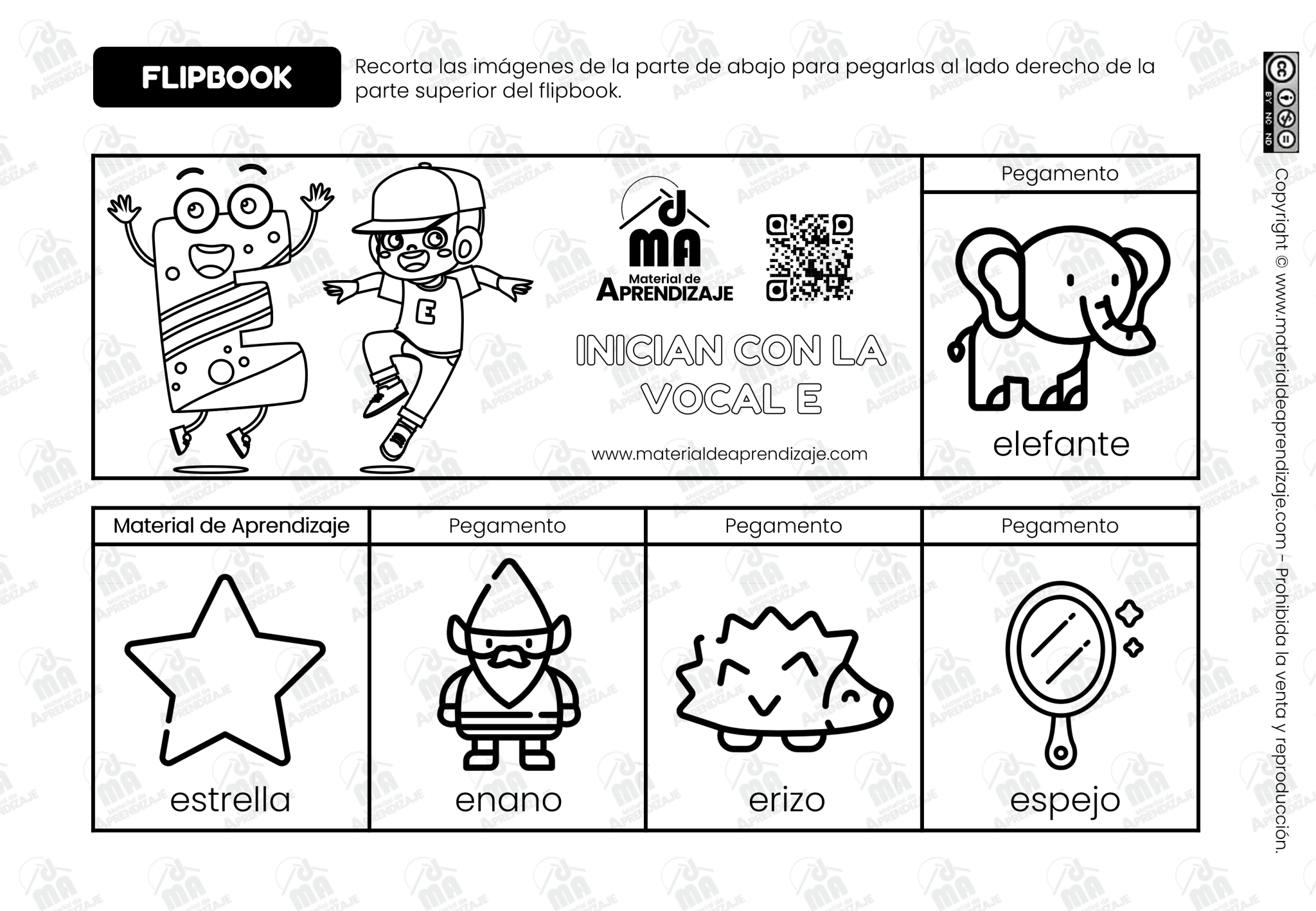 Flipbook de la letra e