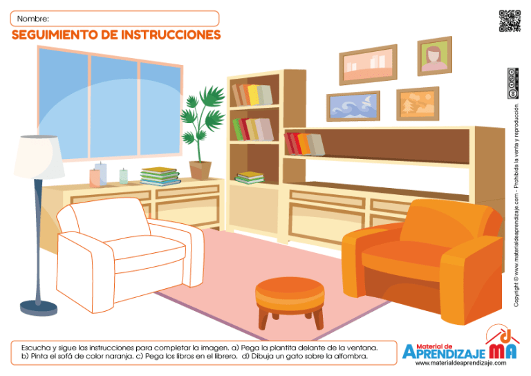 Seguimiento de instrucciones para niños de 4 años | Material de Aprendizaje