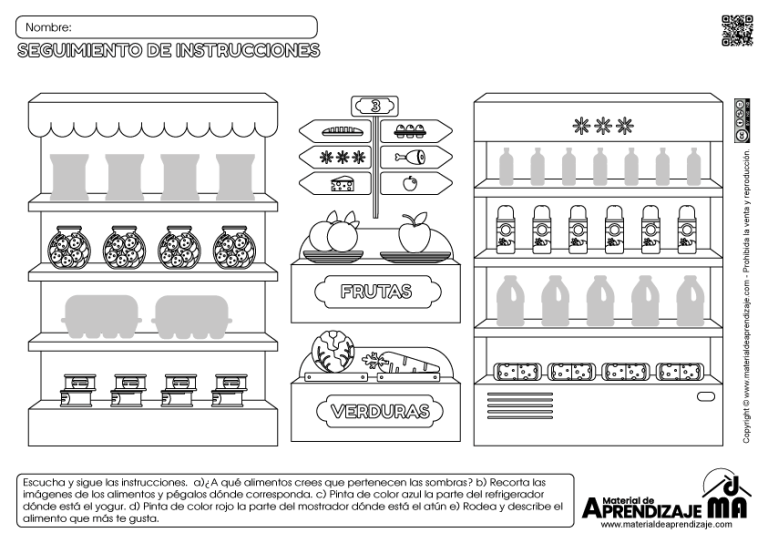 Seguimiento de instrucciones para niños de 4 años | Material de Aprendizaje