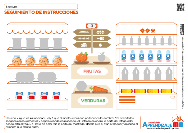 Seguimiento de instrucciones para niños de 4 años | Material de Aprendizaje