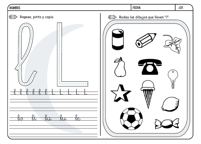 La letra L / Lecto-escritura “método Boo” | Material de Aprendizaje