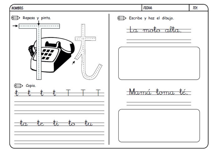La letra T / Lecto-escritura “método Boo” | Material de Aprendizaje