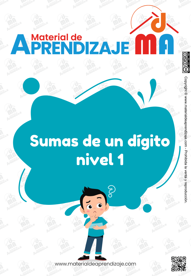 Sumas para primer grado nivel 1 | Material de Aprendizaje