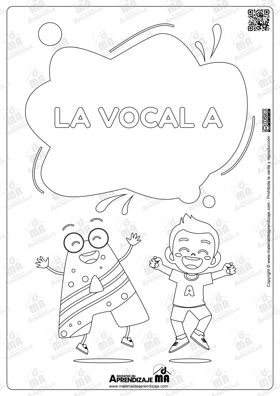 Lecto-escritura la vocal a - Material de Aprendizaje