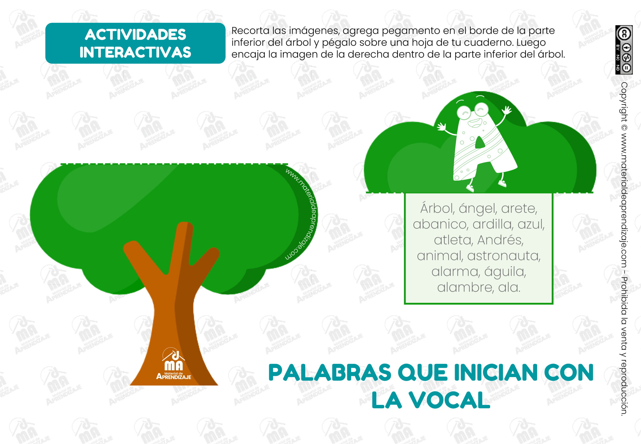 Interactivo de la letra a