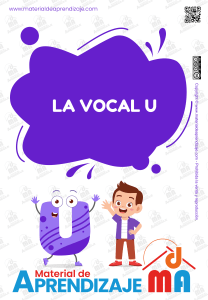 La vocal u: Lecto-escritura “Material de aprendizaje” : Material de ...