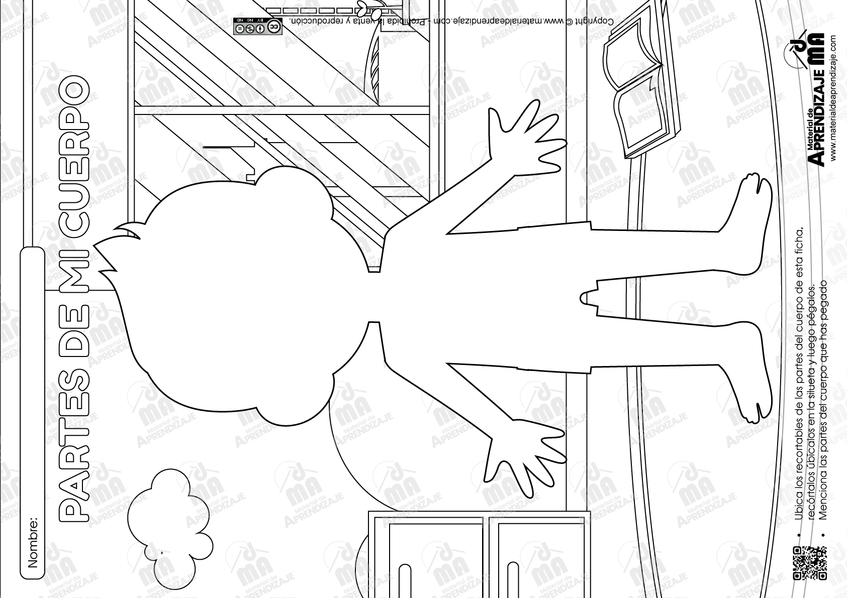 Fichas de trabajo - Partes del cuerpo para niños de 2 años | Material ...