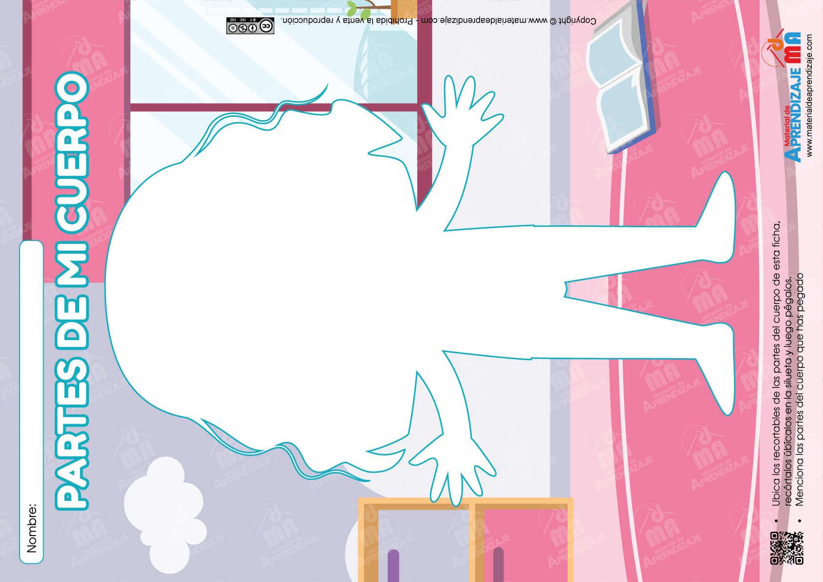 Fichas de trabajo - Partes del cuerpo para niños de 2 años | Material ...