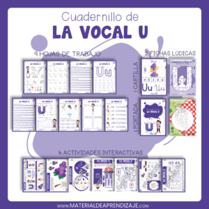 La vocal u: Lecto-escritura “Material de aprendizaje” | Material de ...