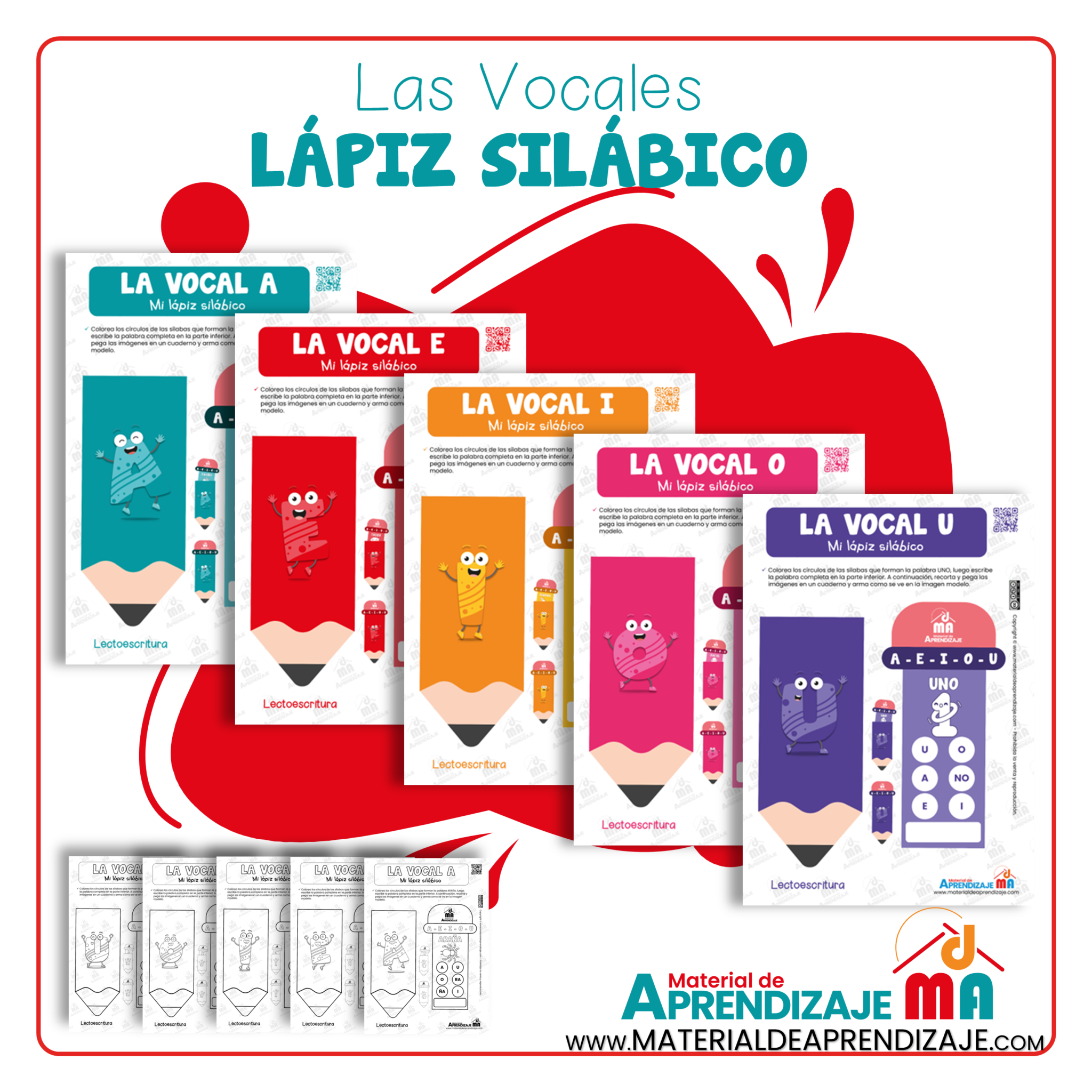 La vocal o: Lecto-escritura “Material de aprendizaje” | Material de ...