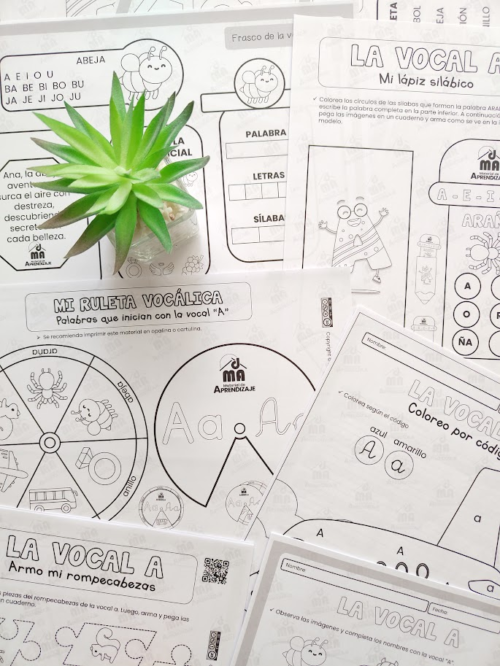 Lecto-escritura la vocal a - Material de Aprendizaje