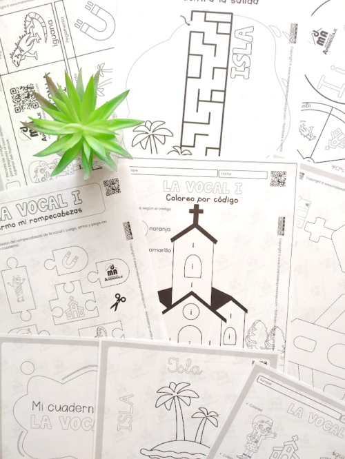 La vocal i: Lecto-escritura - Material de Aprendizaje