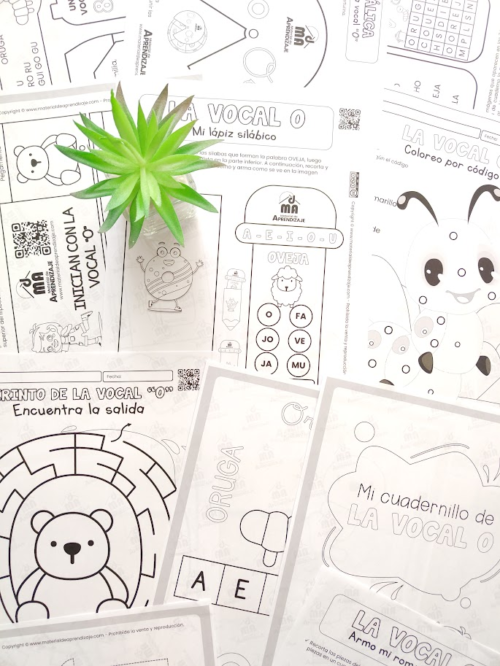 La vocal o: Lecto-escritura “Material de aprendizaje” | Material de ...