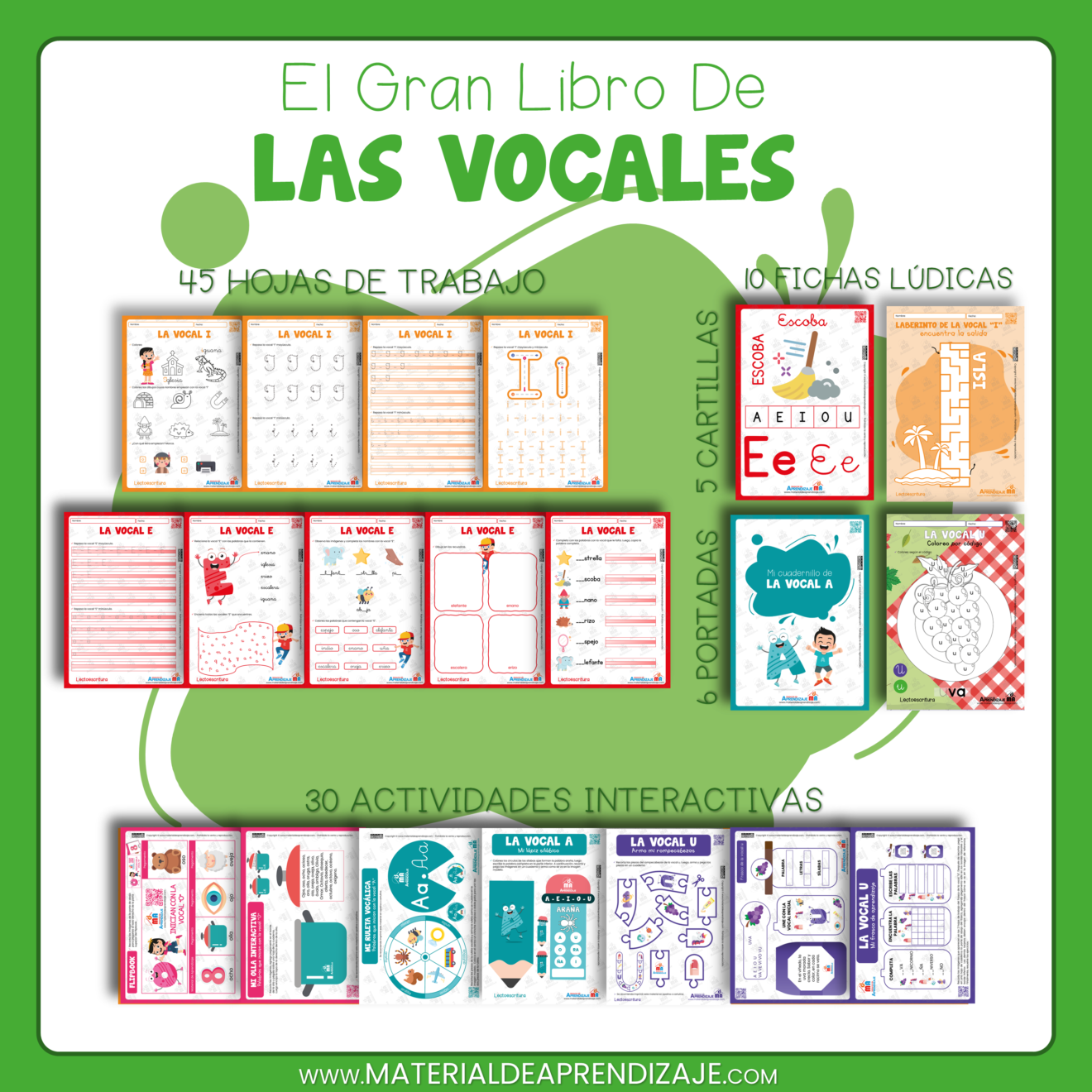 El Gran Libro Digital De Las Vocales : Material de Aprendizaje