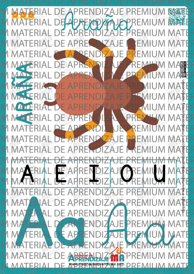 Lecto-escritura la vocal a - Material de Aprendizaje