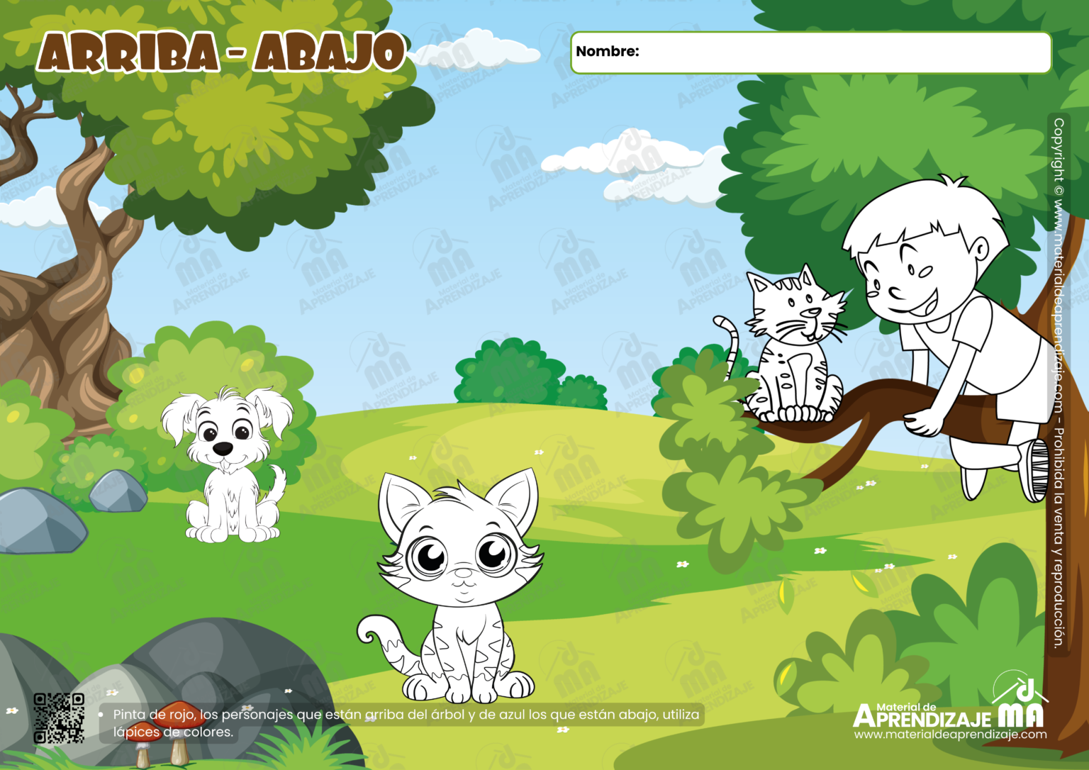 📚 Arriba - Abajo - Aprendiendo las nociones espaciales preescolar 4 ...